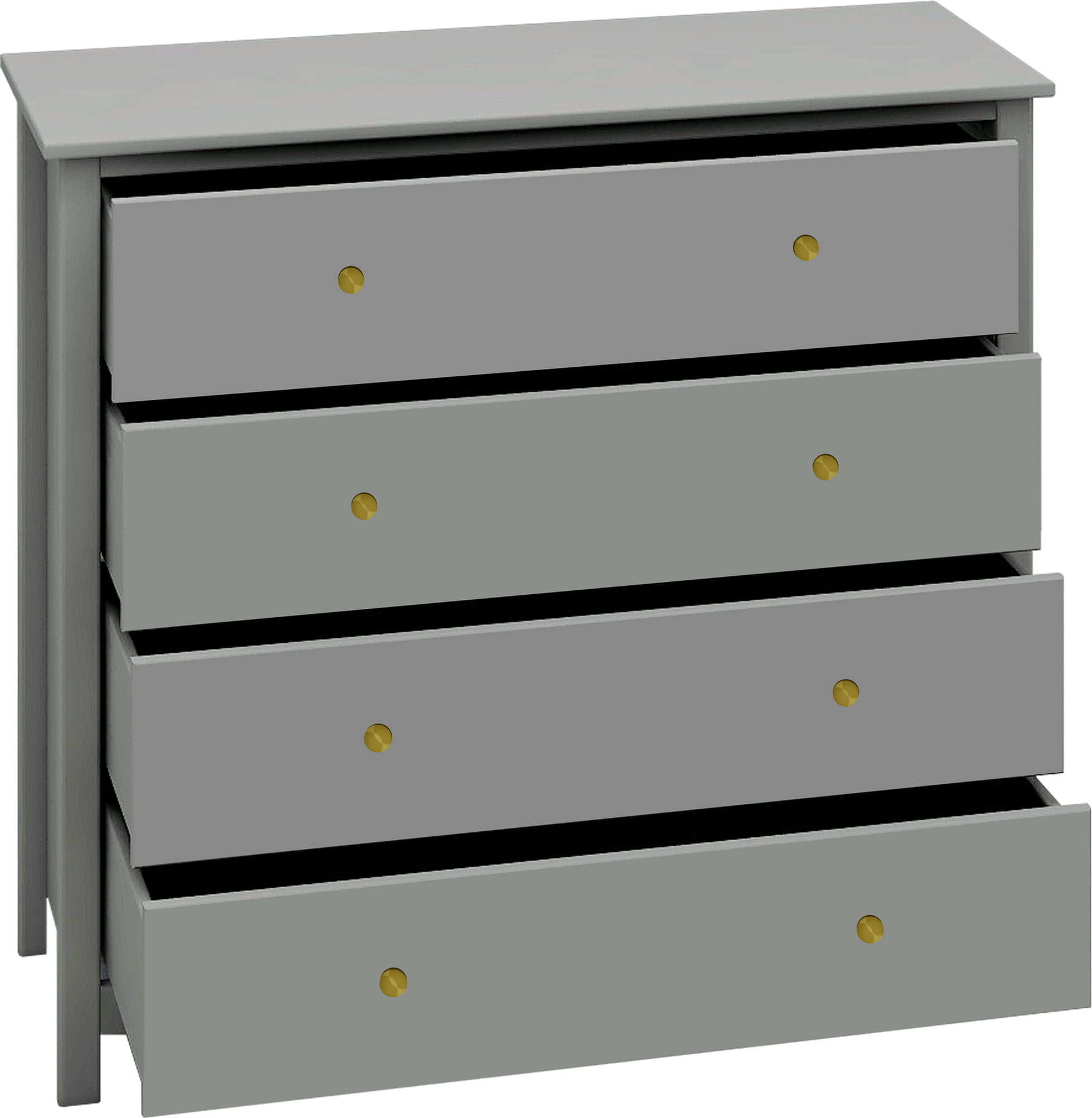 Flexa LUNA chest of drawers with 4 drawers, grey - Interismo UK