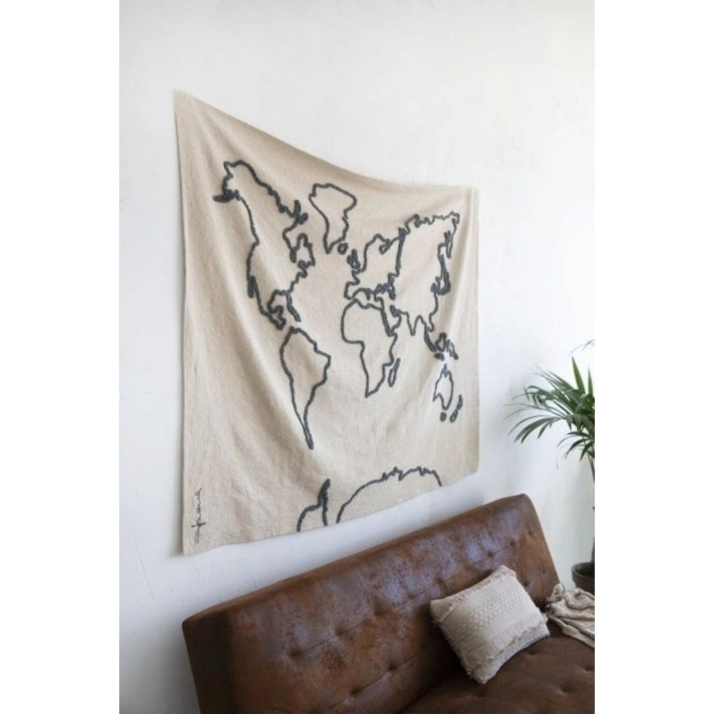 Lorena Canals Wall Hanging Canvas Map - Interismo Online Shop Global