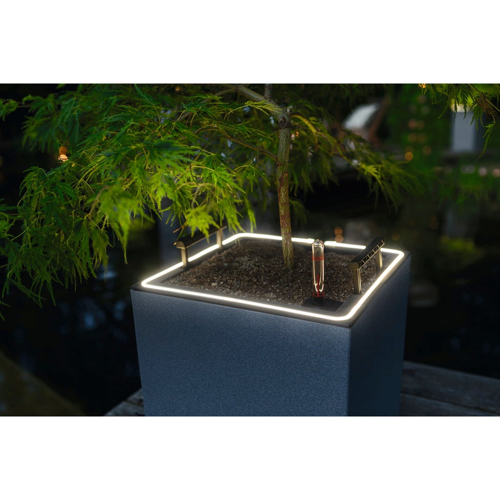 Lechuza CANTO Stone 30 LED Planter, Low - Interismo Online Shop Global
